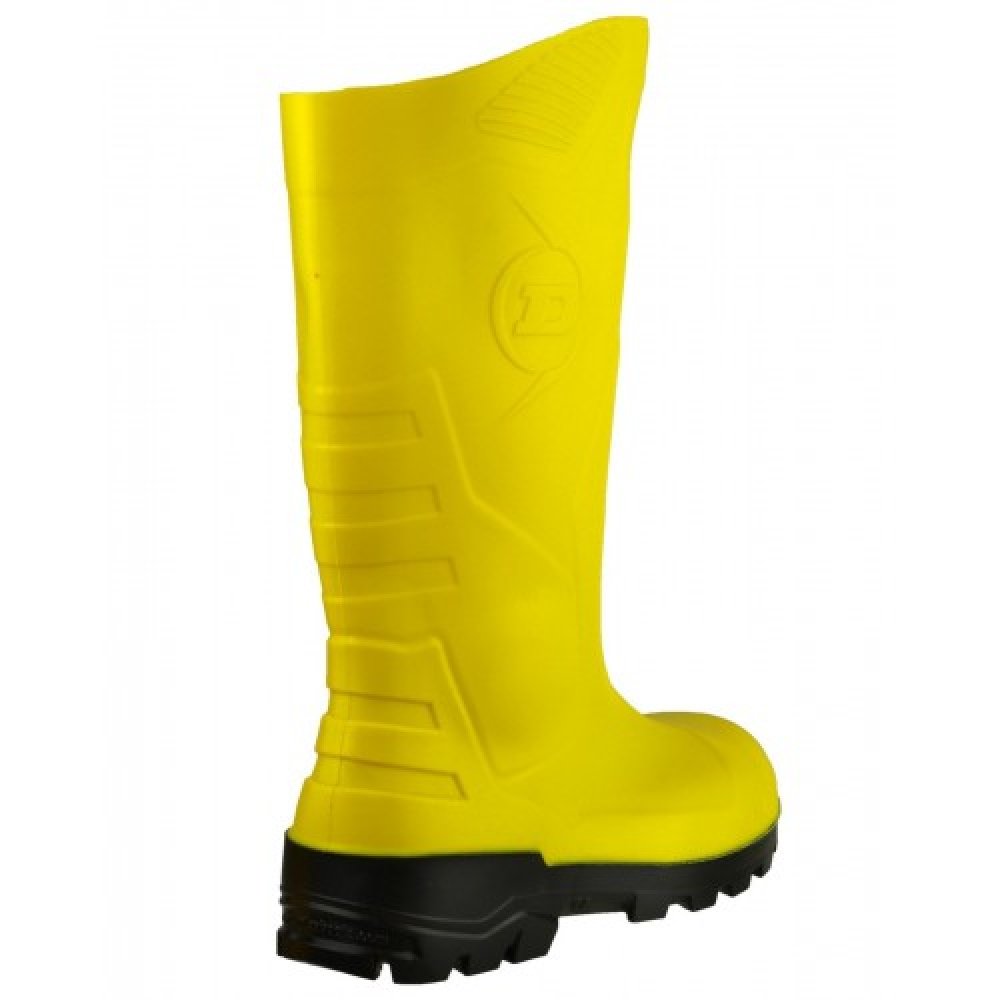 Dunlop Devon Yellow/Black Safety Wellingtons